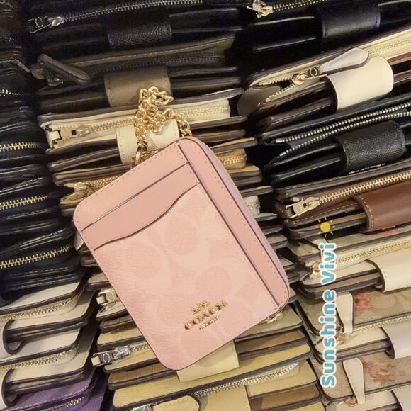Coach | Bags | Nwt Coach Cw883 Zip Card Case In Signature Canvas In ...